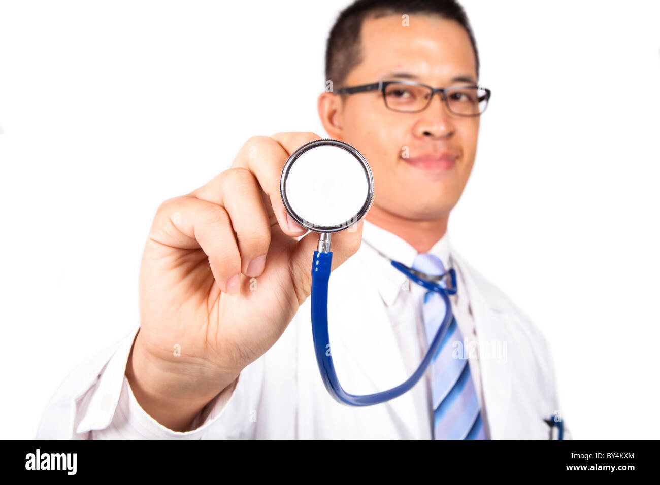 Portrait happy young doctor Cut Out Stock Images & Pictures - Alamy