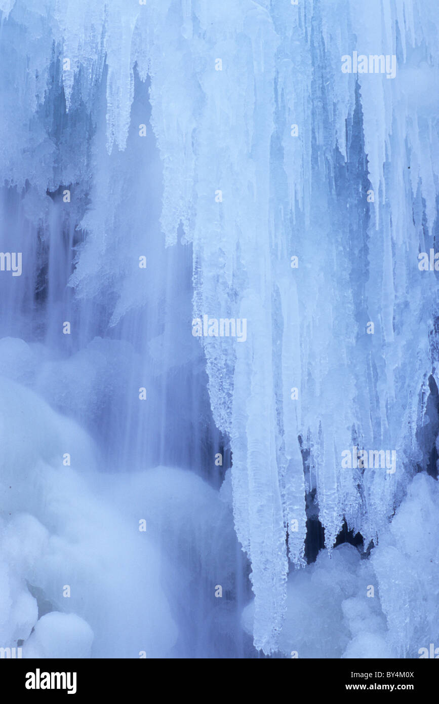 Close Up of Frozen Waterfall Stock Photo - Alamy