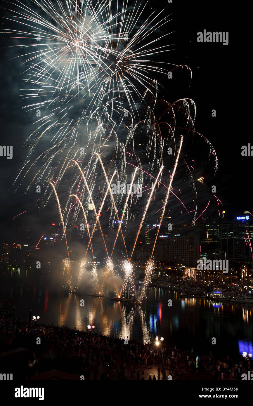 Darling harbour fireworks Stock Photo - Alamy