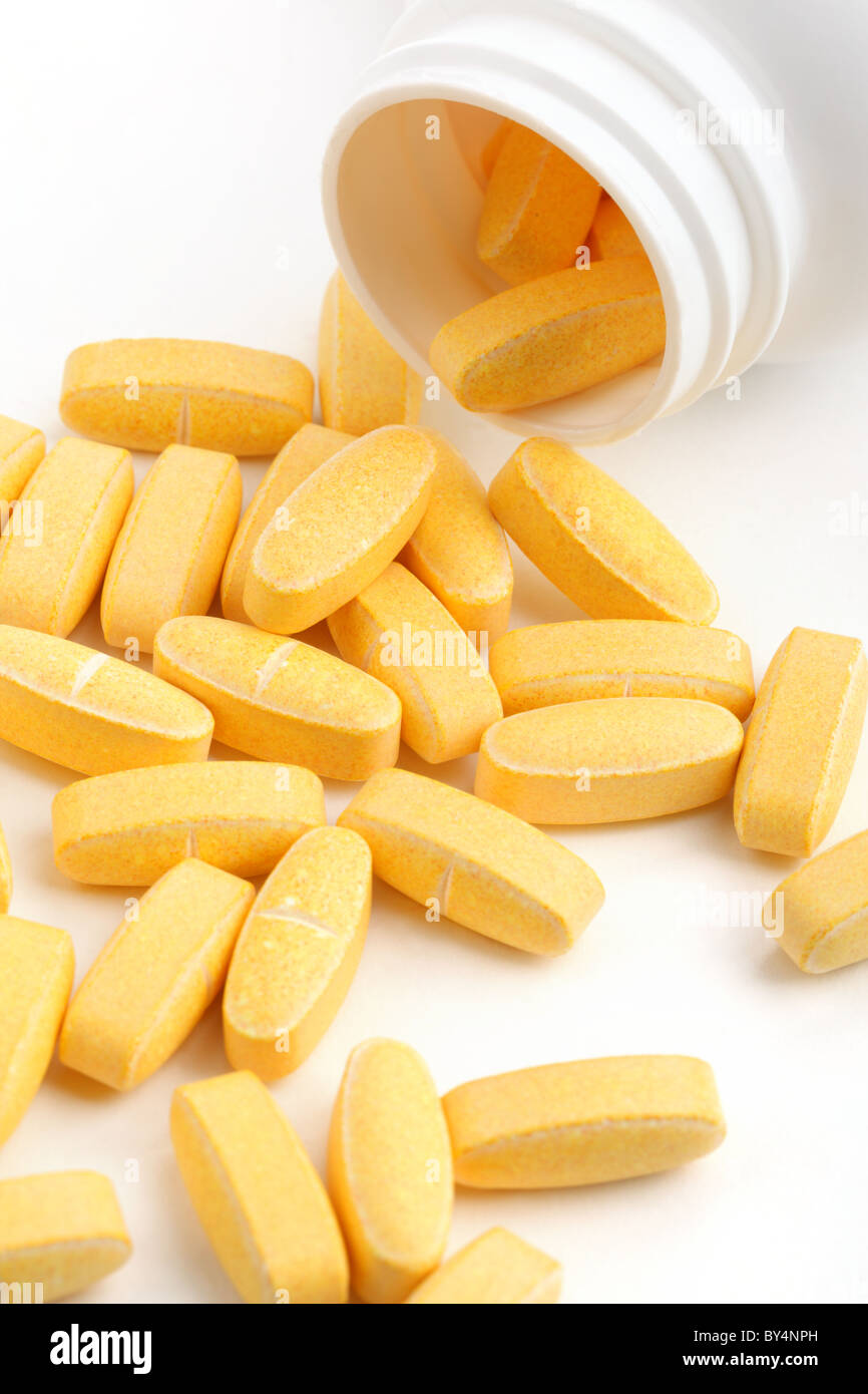 tablets and bottle Stock Photo - Alamy