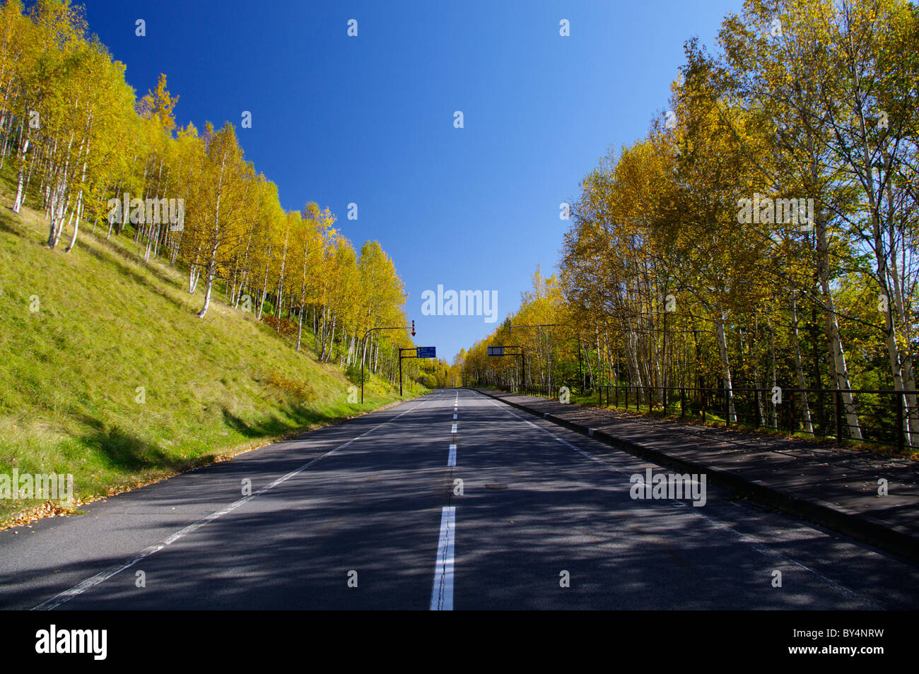 Highway in Autumn Stock Photo - Alamy