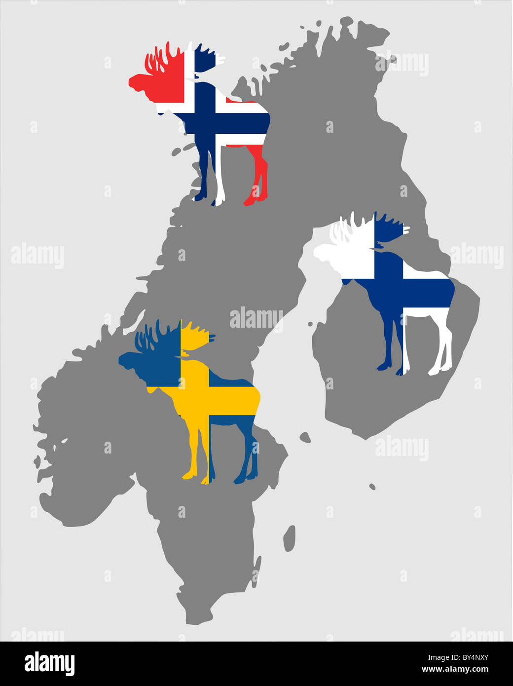 Moose sign finland hi-res stock photography and images - Alamy