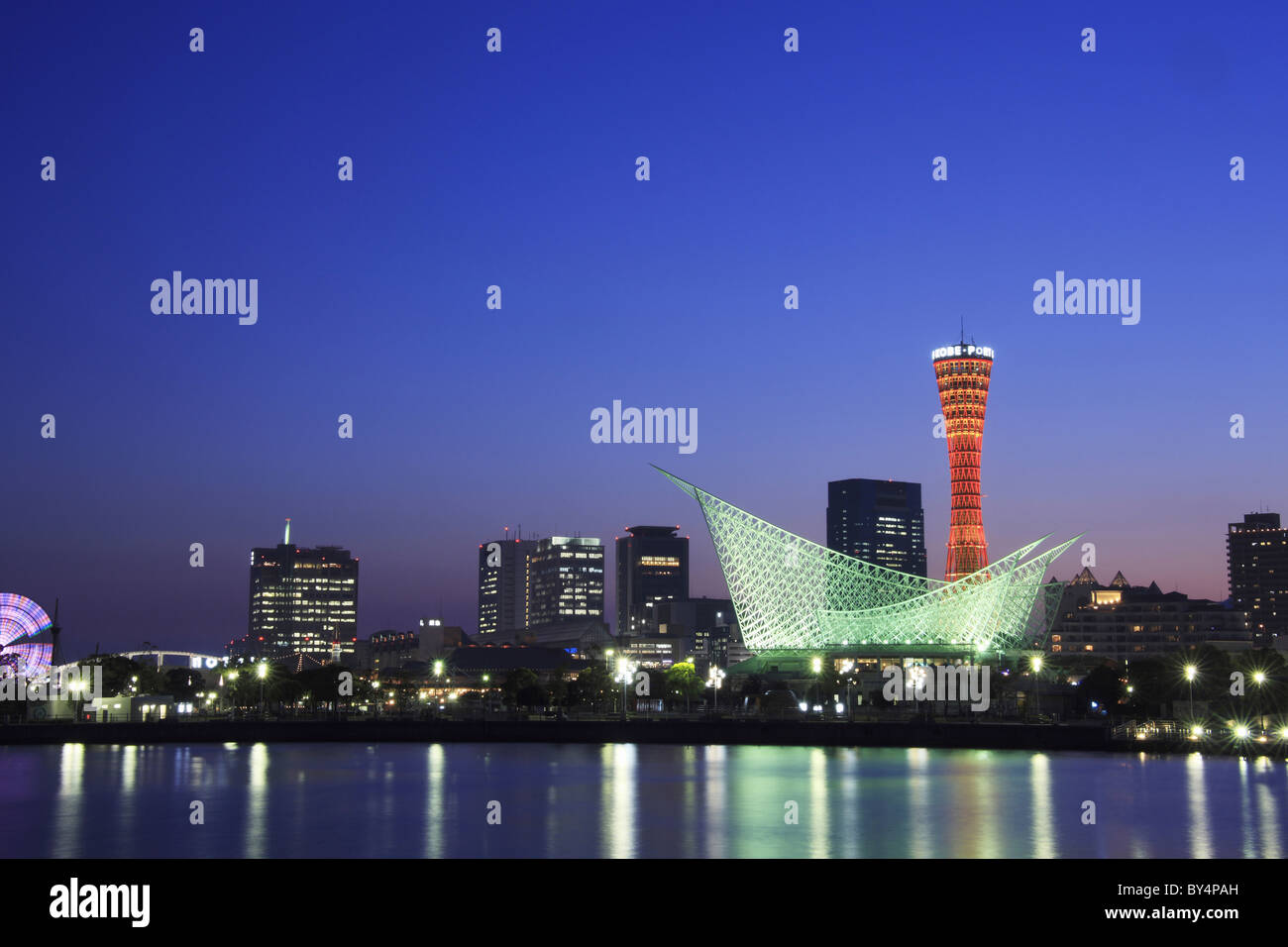 Kobe Skyline at Night Stock Photo - Alamy