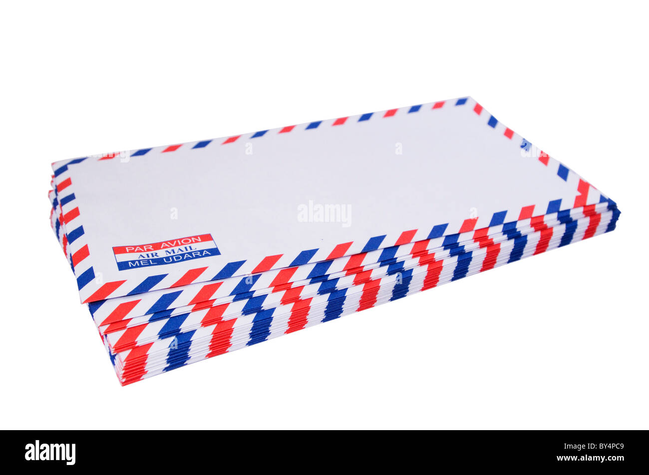 a stack of air mail, jpg comes with clipping path Stock Photo - Alamy