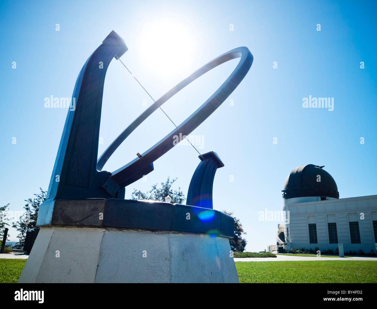 Sundial at the Griffith Park Observatory, Hollywood California Stock ...