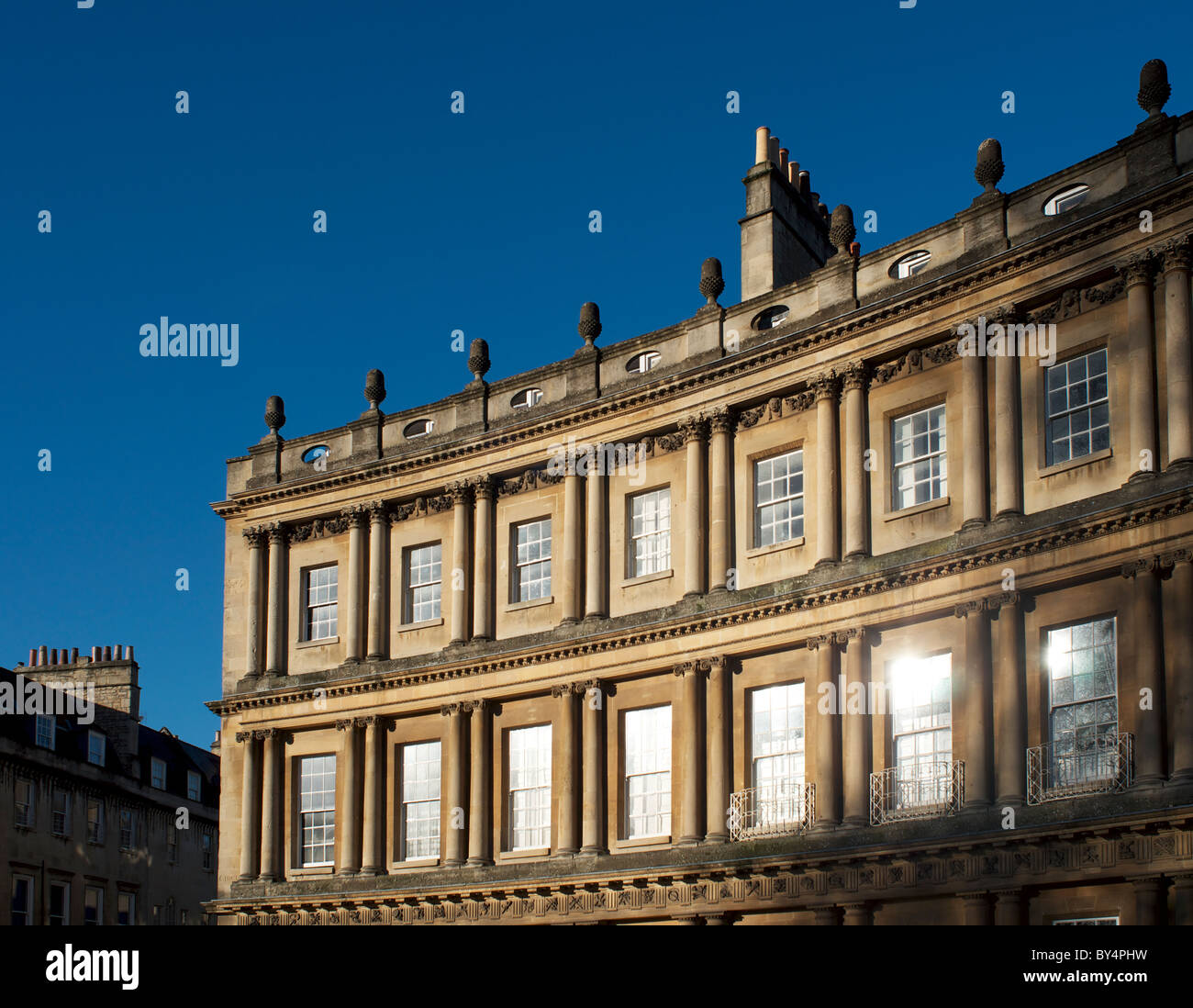 The Circus Bath Somerset England UK Sun hitting window Stock Photo - Alamy