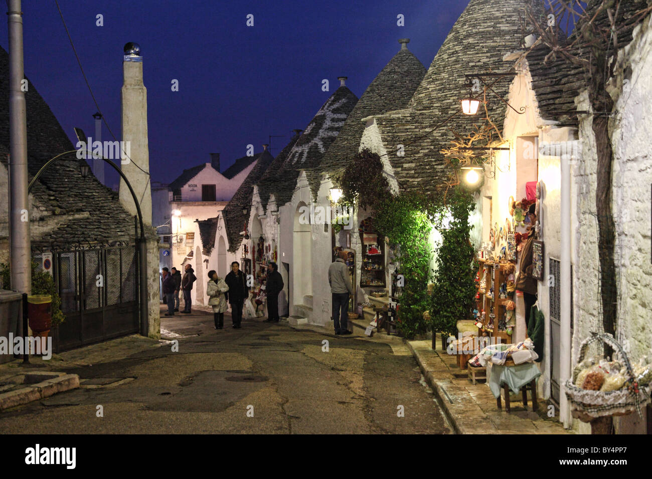 alberobello night view Stock Photo - Alamy