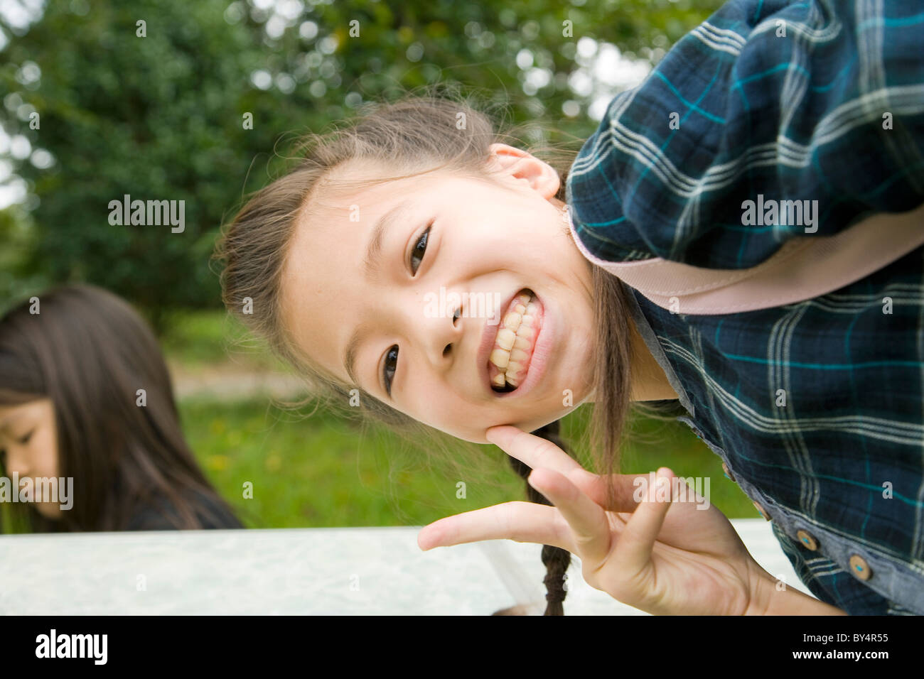 Japanese Girls Peace Sign