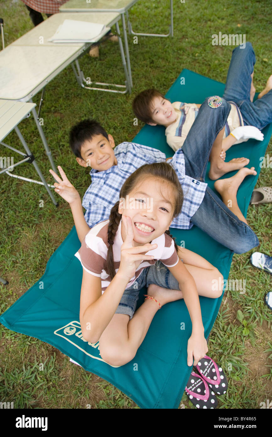 Kids looking at camera, Chiba Prefecture, Honshu, Japan Stock Photo - Alamy