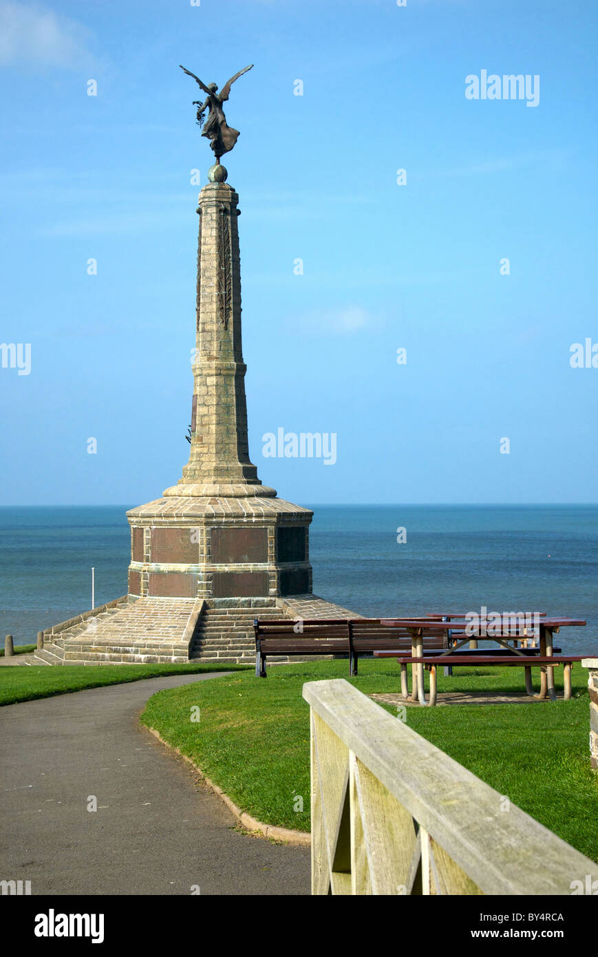 Aberystwyth Ceredigion Wales UK Castle Ruins War Memorial Stock Photo ...