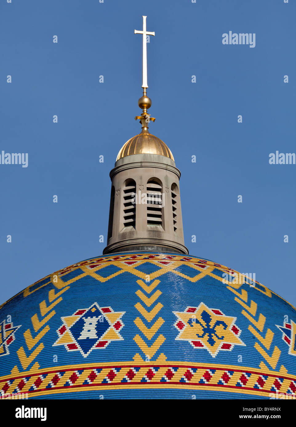 Mosaic tiled Dome of Basilica of the National Shrine of the Immaculate ...