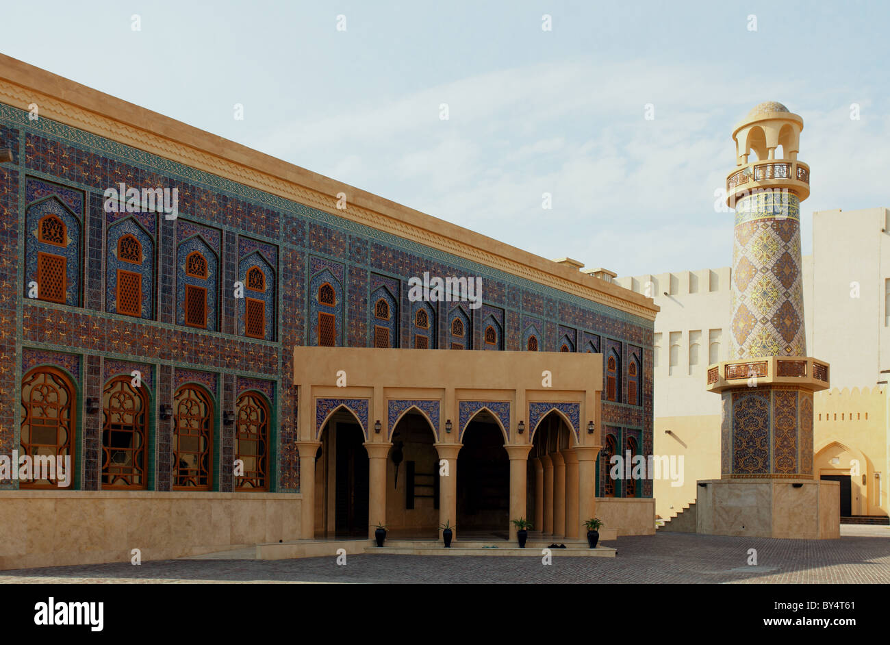 An ornate mosque in Katara Cultural village, Doha, Qatar Stock Photo ...