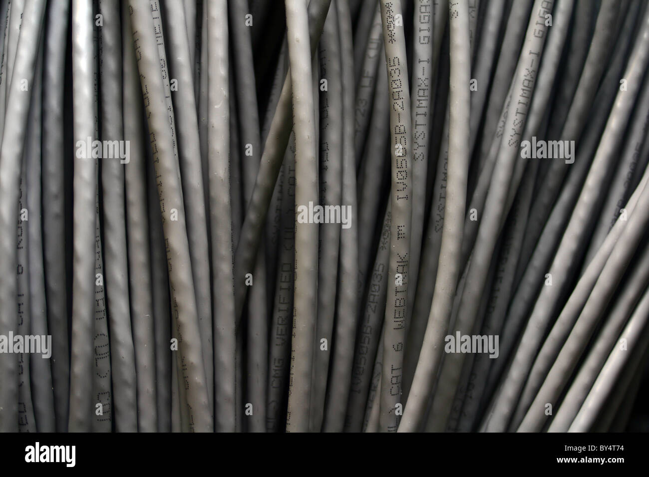 Ethernet cables, in a bundle Stock Photo - Alamy