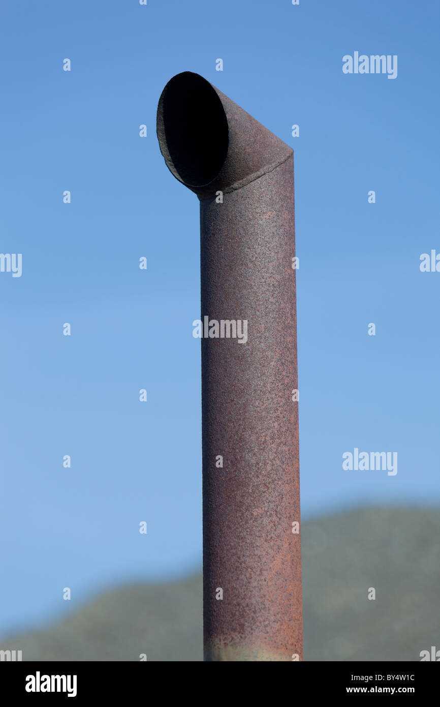 Metallic rusty old exhaust pipe Stock Photo - Alamy