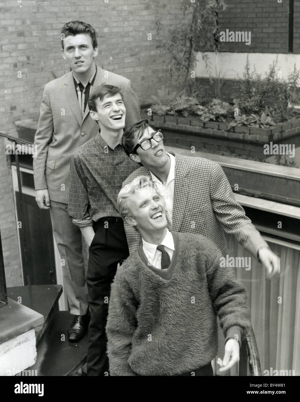 SHADOWS UK pop group outside EMI house, London, July 1961. See ...