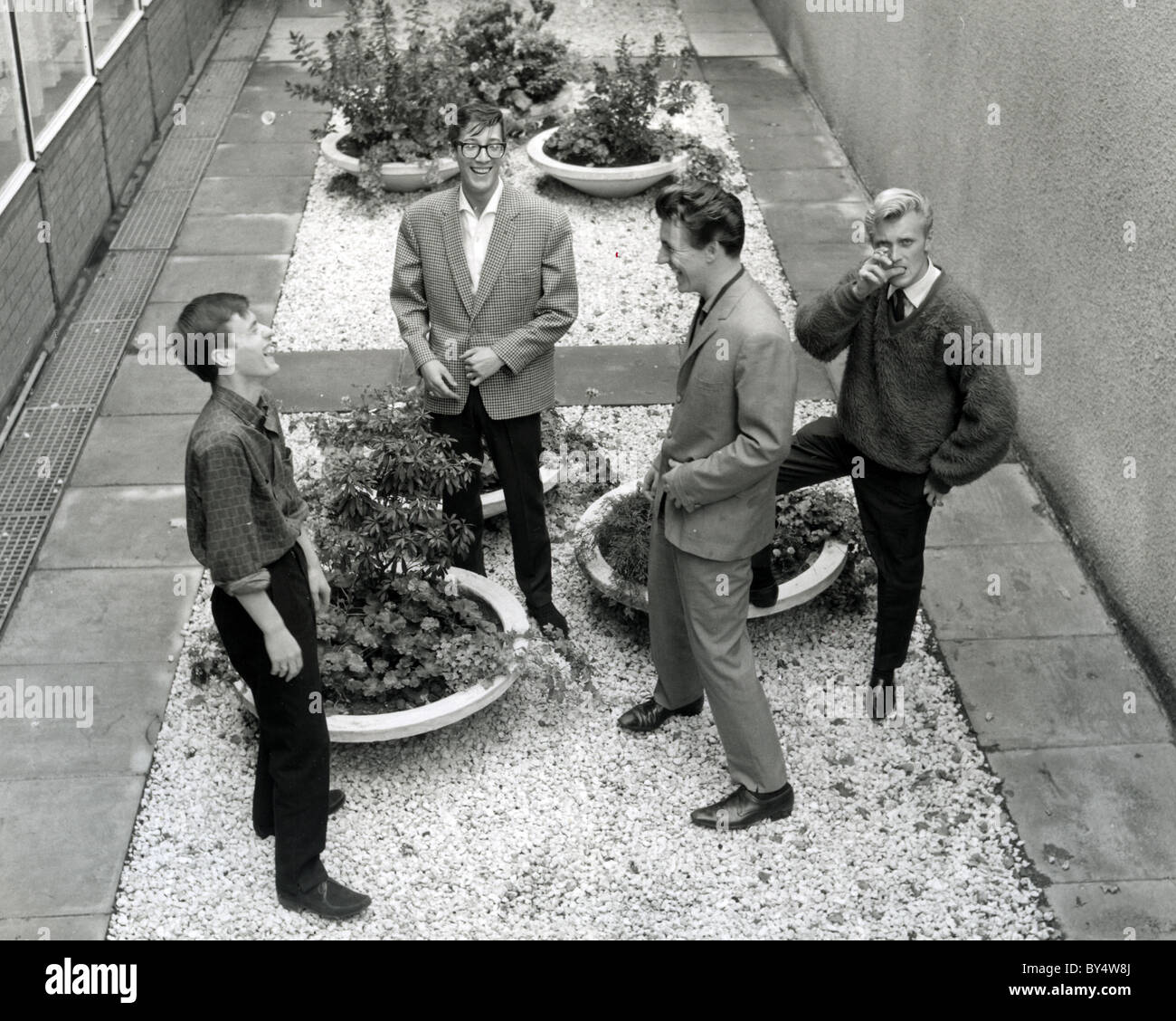 SHADOWS UK pop group outside EMI house, London, July 1961. See ...