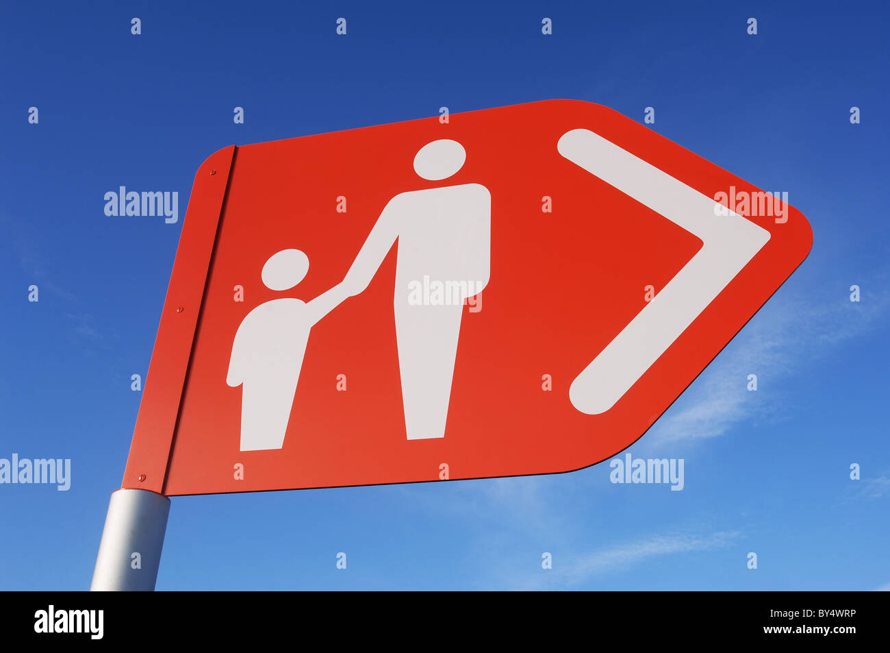 Adult child warning road sign hi-res stock photography and images - Alamy
