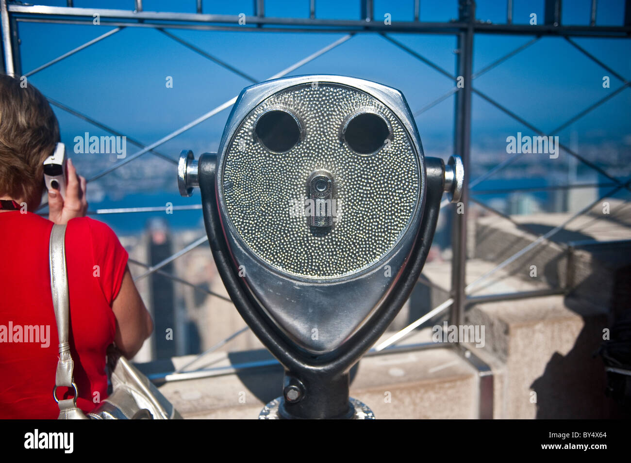 The Empire State Building viewing platform, New York City Stock Photo ...
