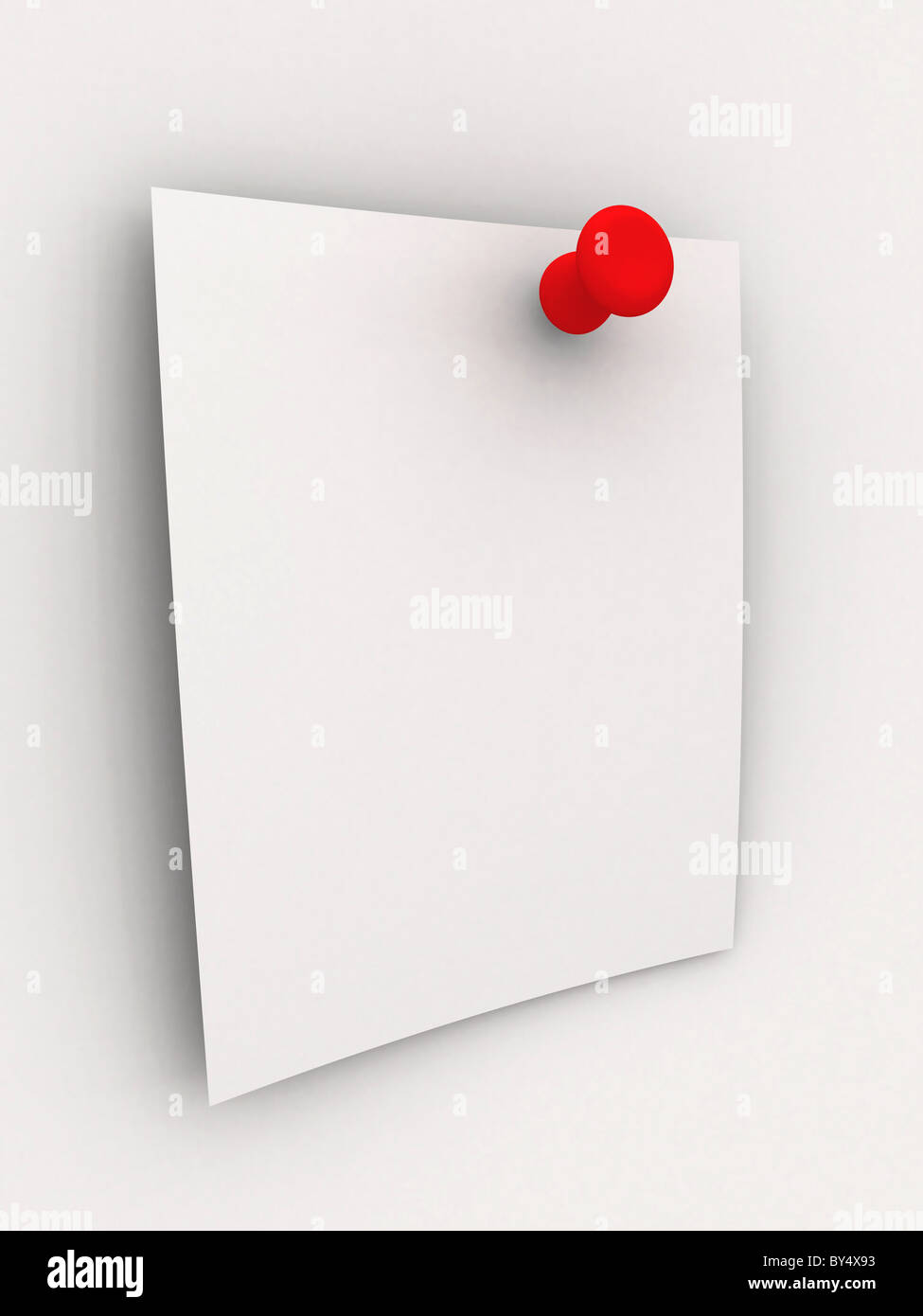 Blank pinned note Stock Photo - Alamy