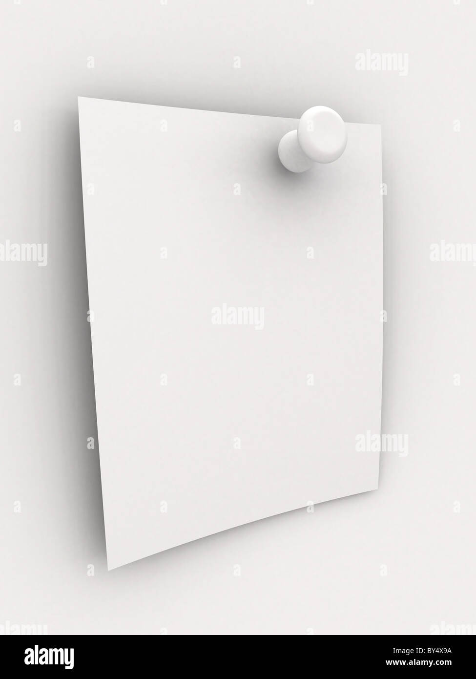 Blank pinned note Stock Photo - Alamy