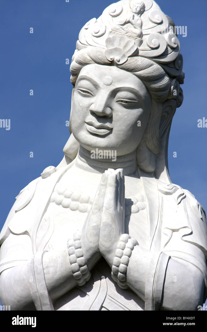 Buddha the God in Buddhism portrayed through stone in a statue form at ...