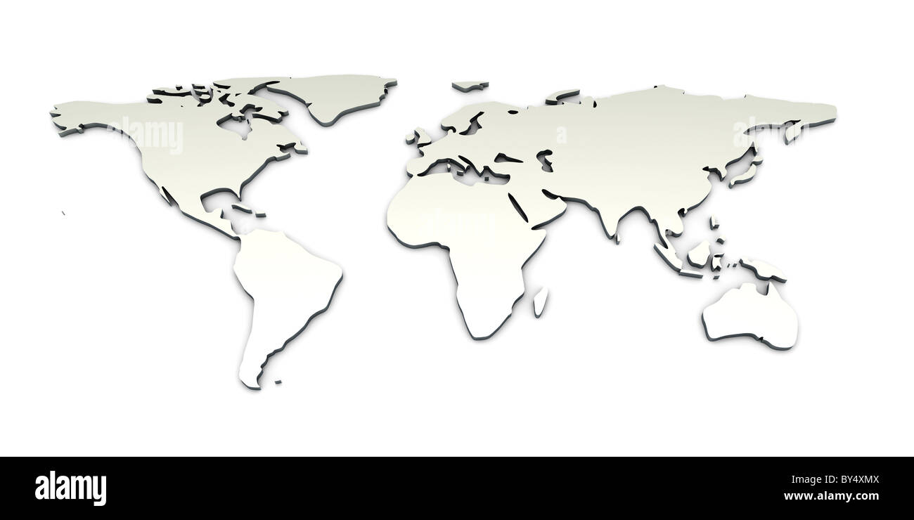 A metallic World map Stock Photo - Alamy