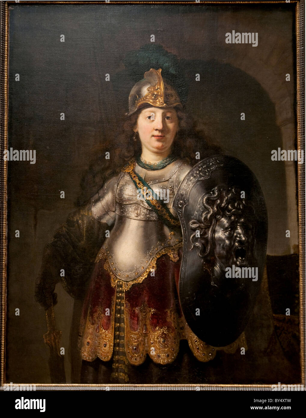 Bellona, 1633, by Rembrandt (Rembrandt van Rijn, Dutch,) Oil on canvas ...