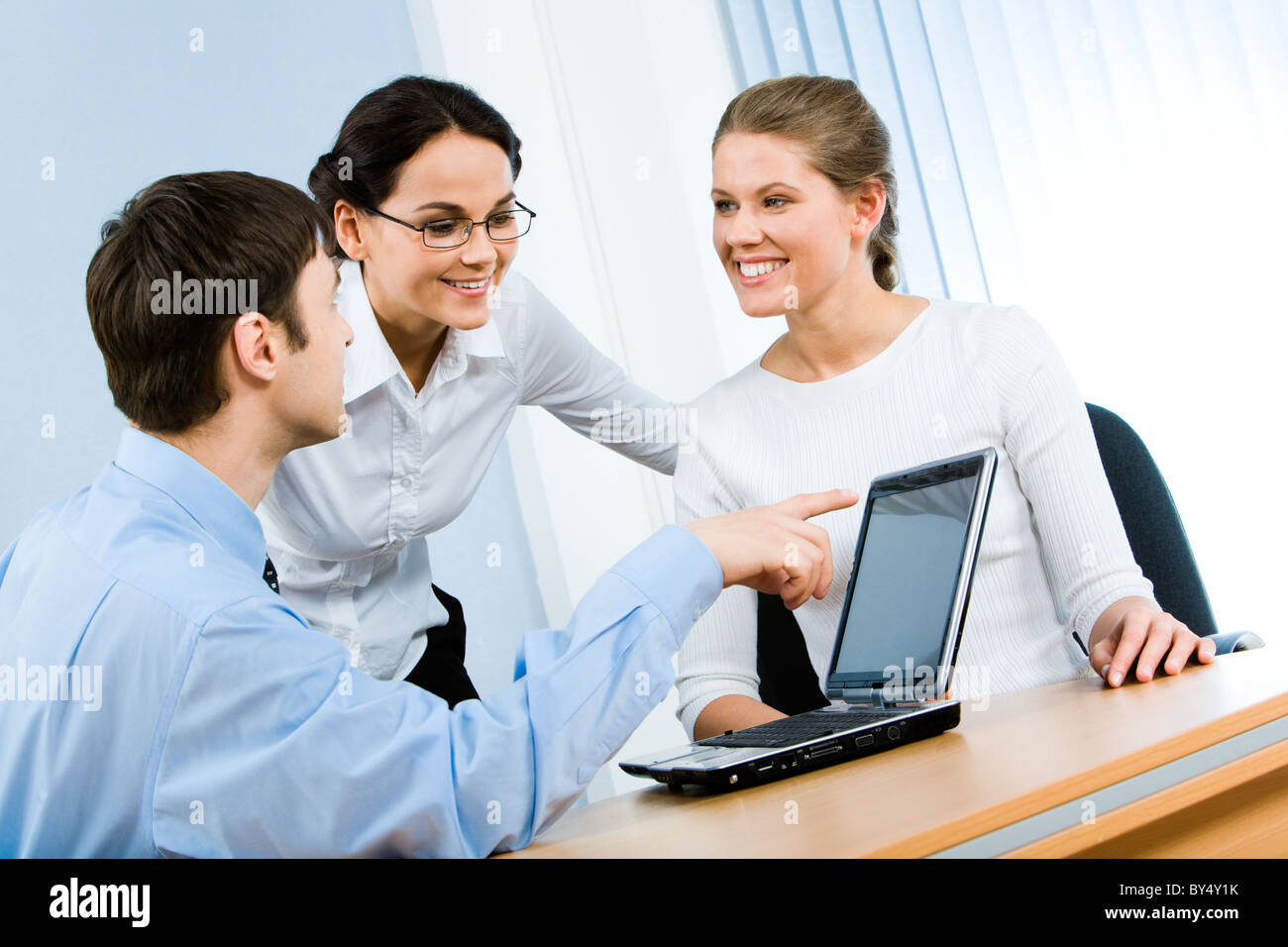 Business man explaining a new project to colleagues Stock Photo - Alamy