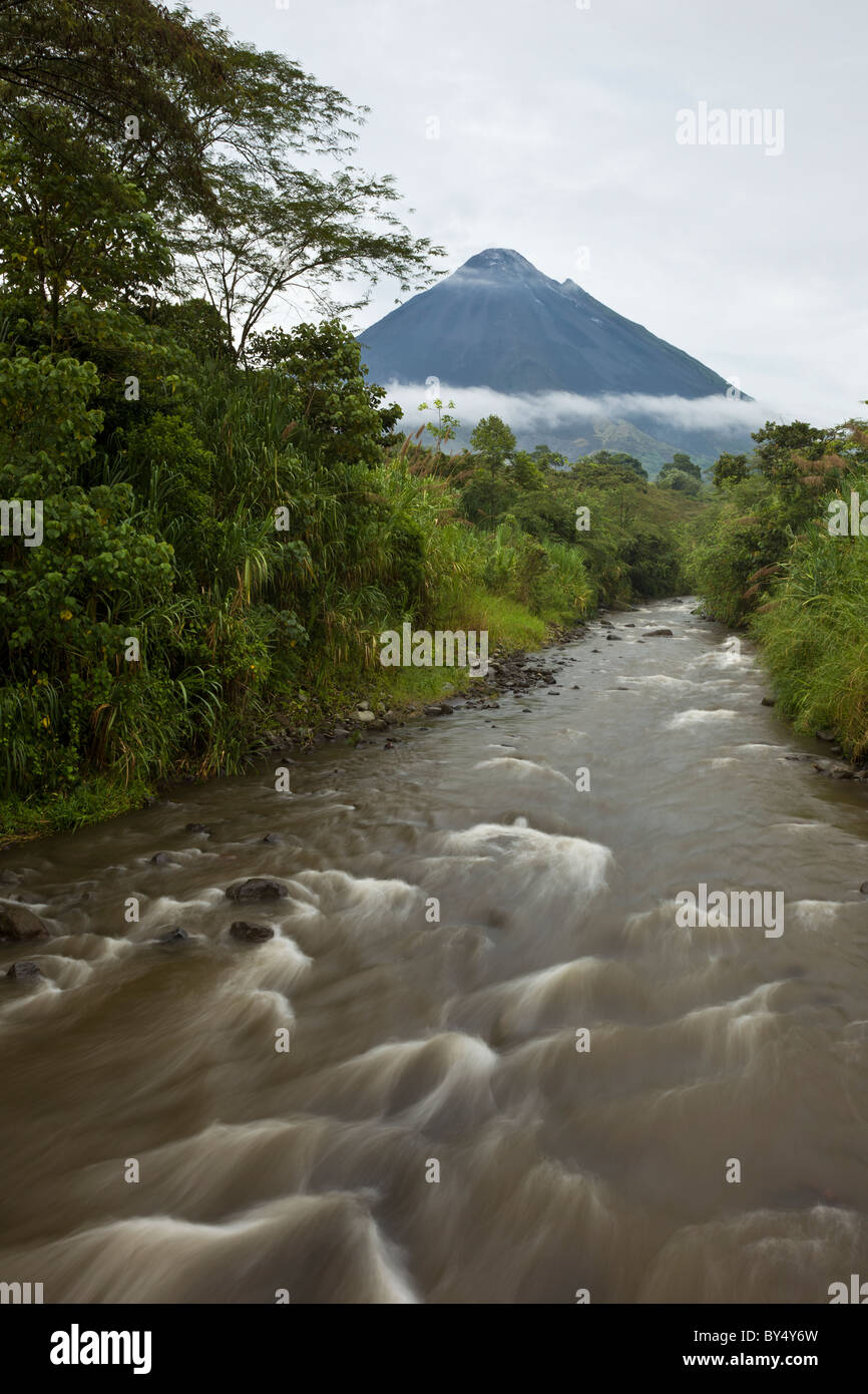 Tabacon river and Costa Rica's most active volcano The Arenal Volcano ...