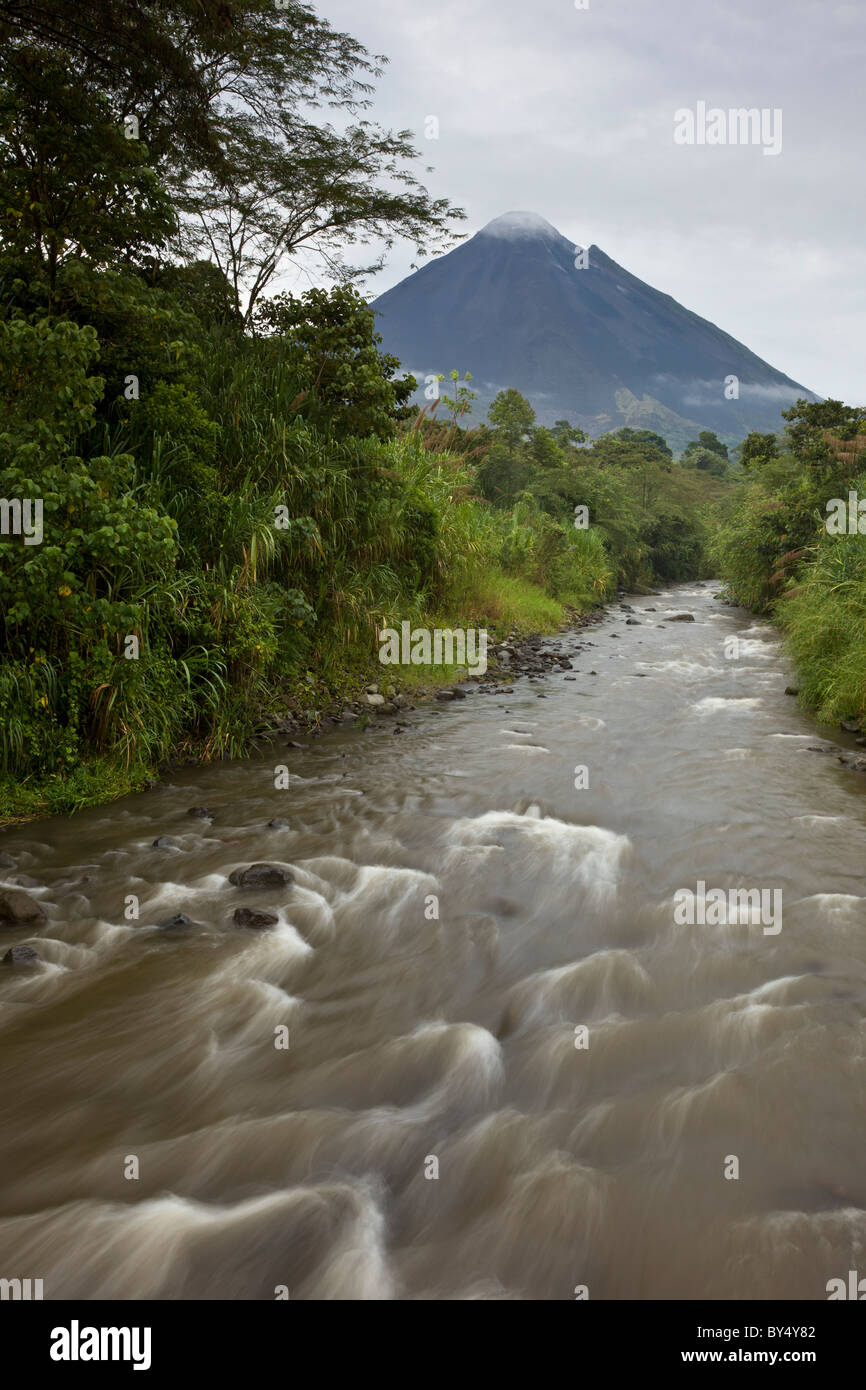 Tabacon river and Costa Rica's most active volcano The Arenal Volcano ...
