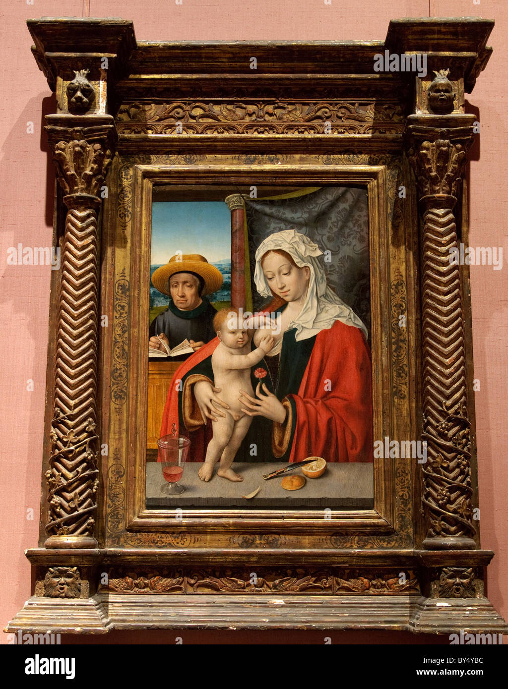 The Holy Family, by Workshop of Joos van Cleve Stock Photo - Alamy
