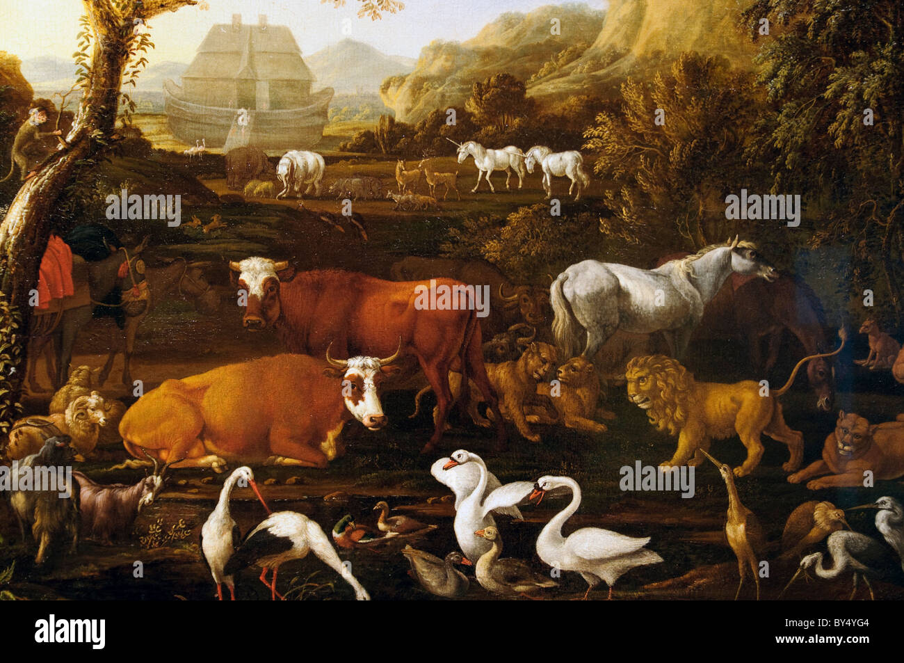 Detail of painting: The Ark, Ca. 1700, by Lodewijk Tieling Stock Photo ...
