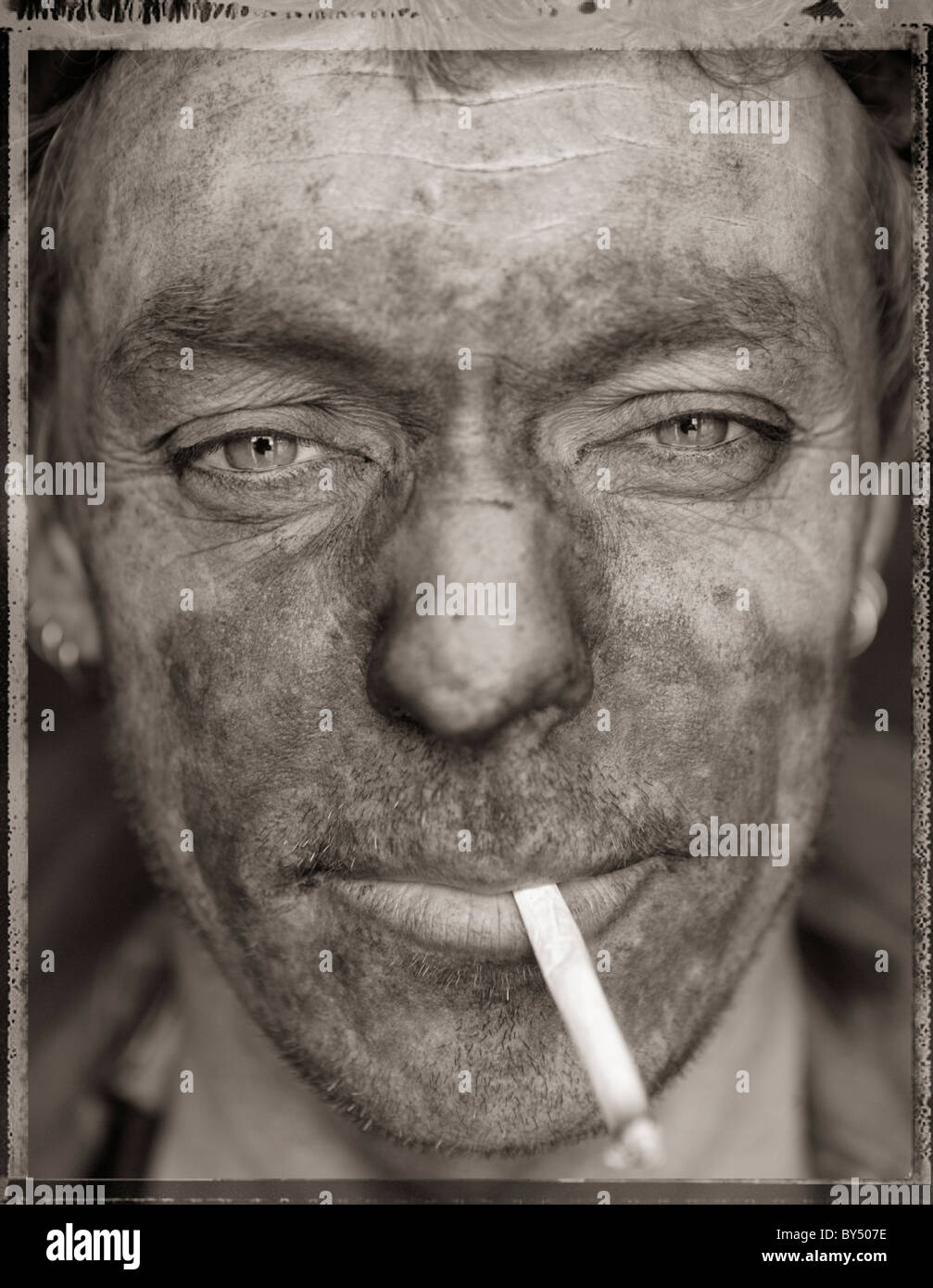Coal Miner Smoking Stock Photo - Alamy