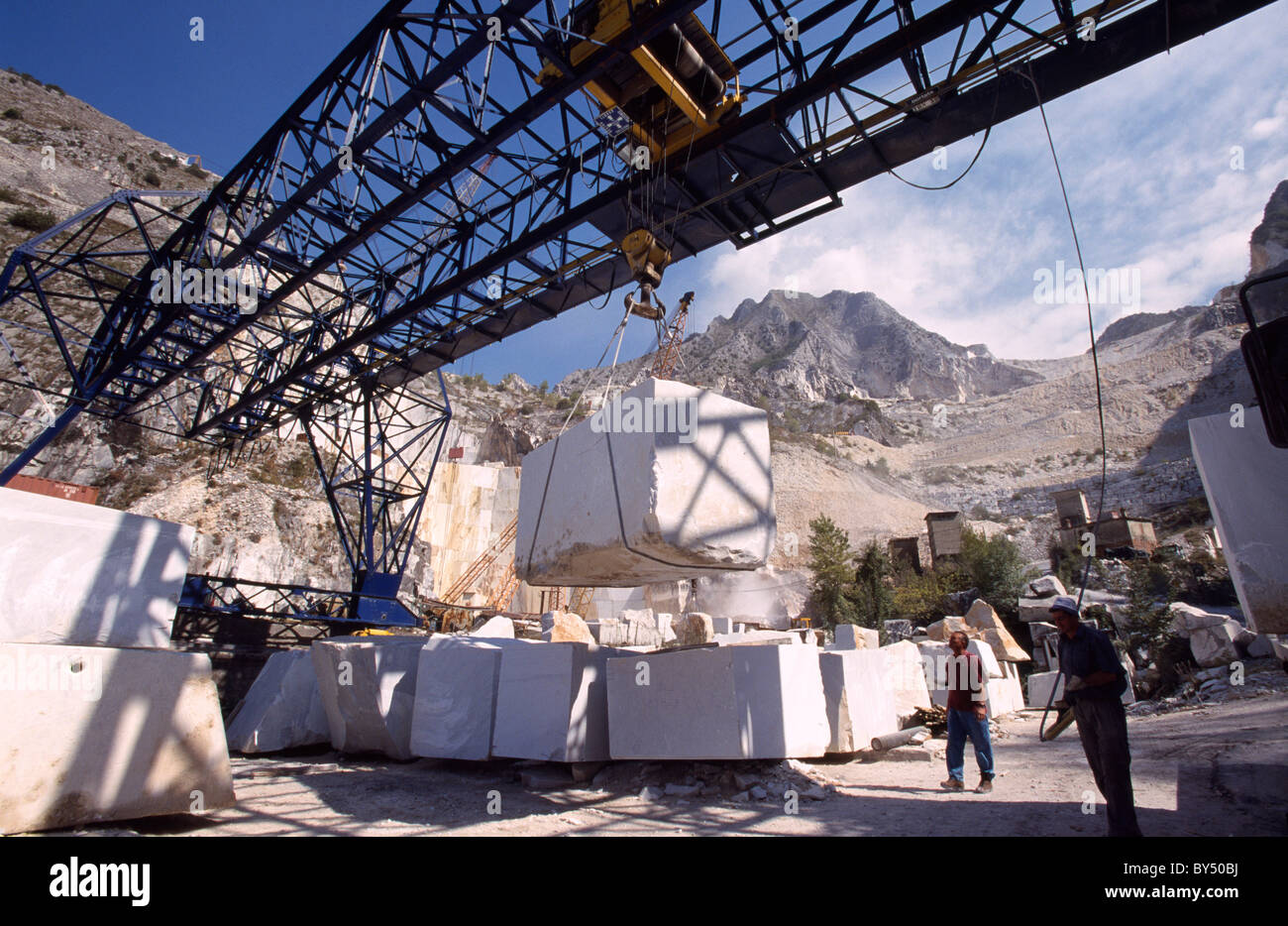 Marble-quarry near Carrara, Tuscany, Italy Stock Photo - Alamy