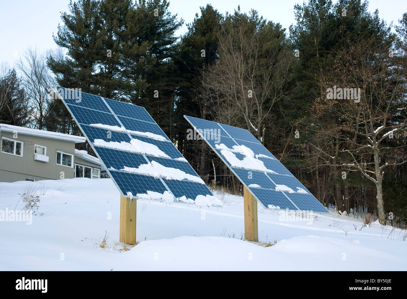 Large residential solar panels are at a home in Williamstown ...