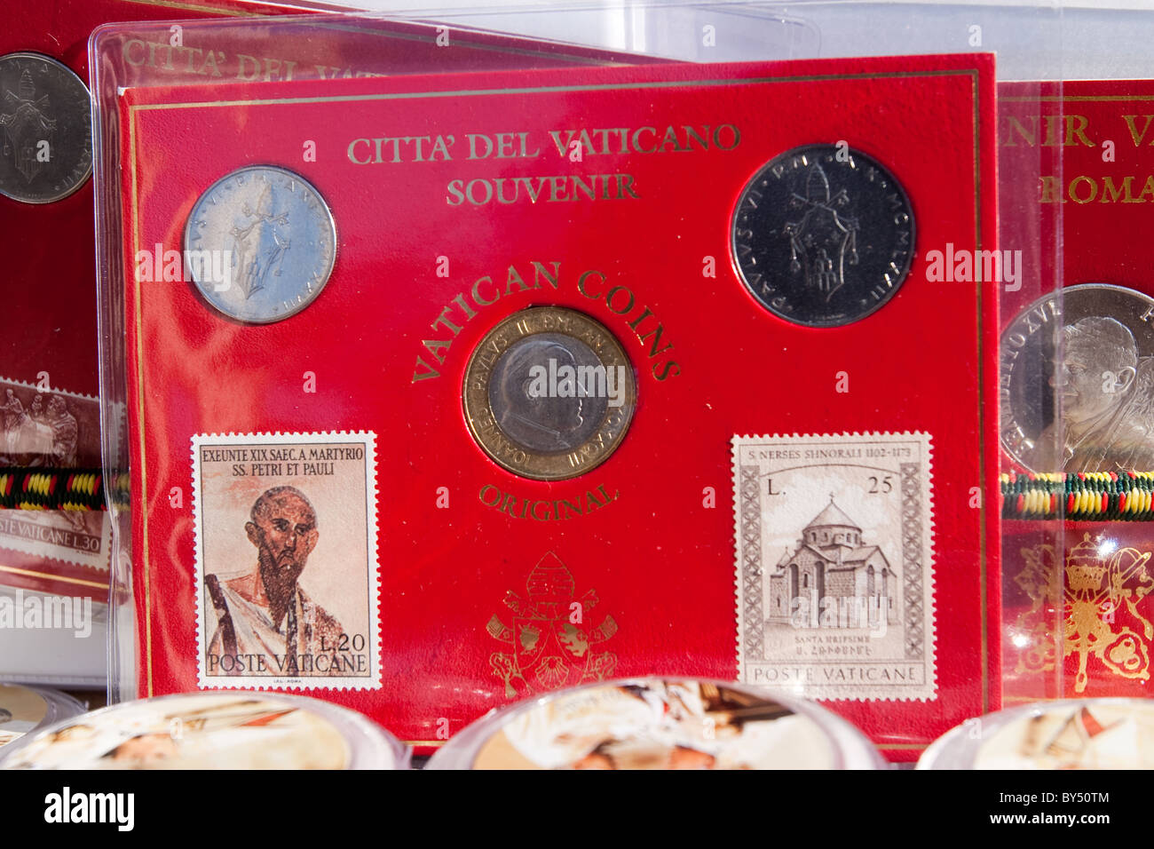 collections Vatican coins euro displayed in a store window shop in ...