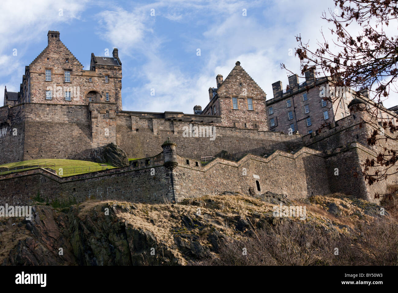 Edinburgh Castle, seen from the western side Stock Photo - Alamy