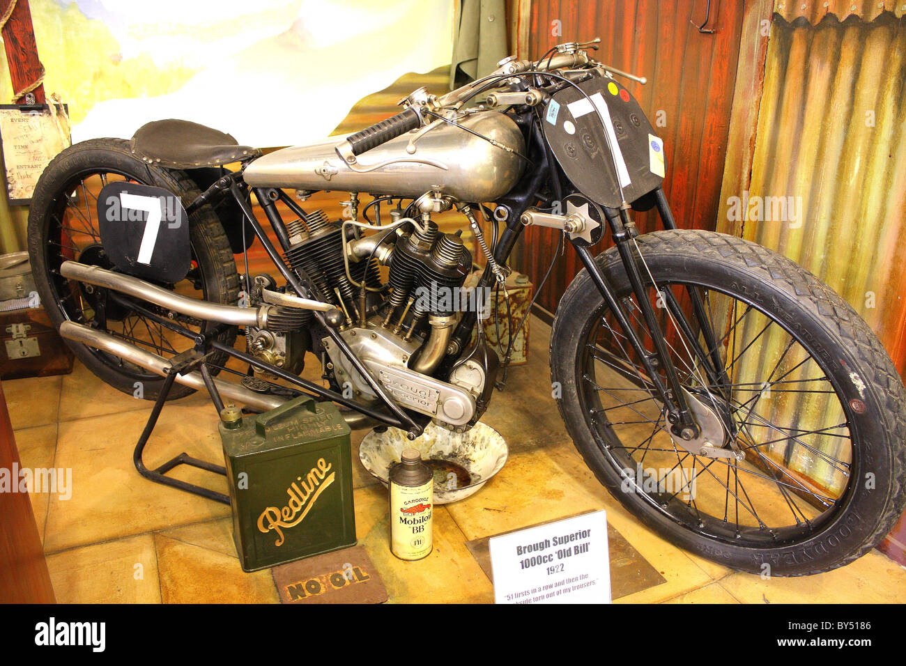An old Brough Superior Old Bill Motorbike from 1922 Stock Photo - Alamy