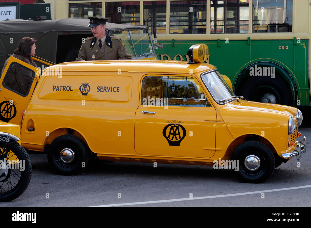 Yellow 1960's AA Patrol Service Mini Van Stock Photo - Alamy