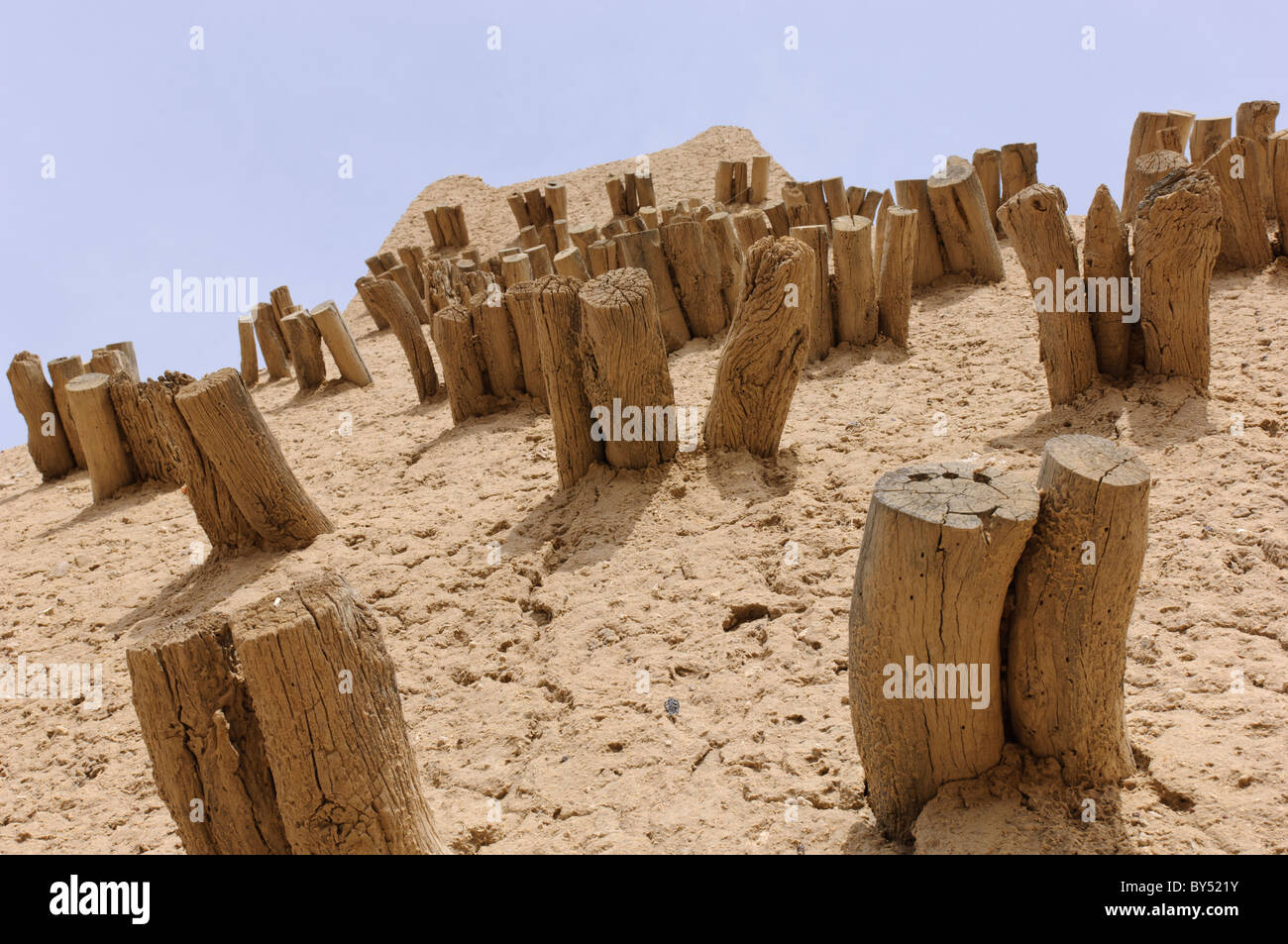 Detail of the conical tower of the Sankoré Mosque in Timbuktu, Mali ...