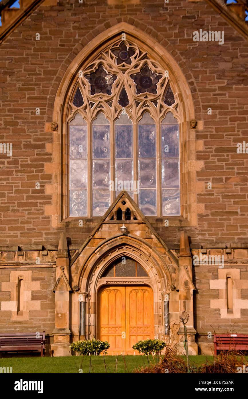 Reflections on the huge arched windows above the main entrance of ...