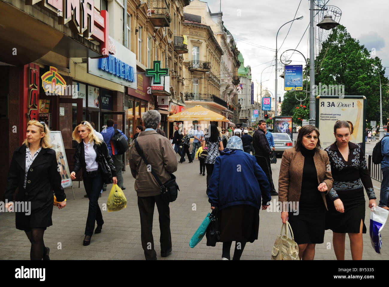 Street scene Lviv Ukraine Stock Photo - Alamy