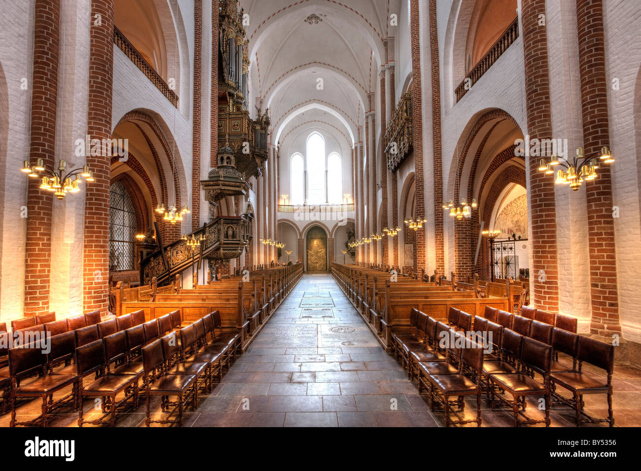 Inside Roskilde Cathedral in Denmark Stock Photo - Alamy