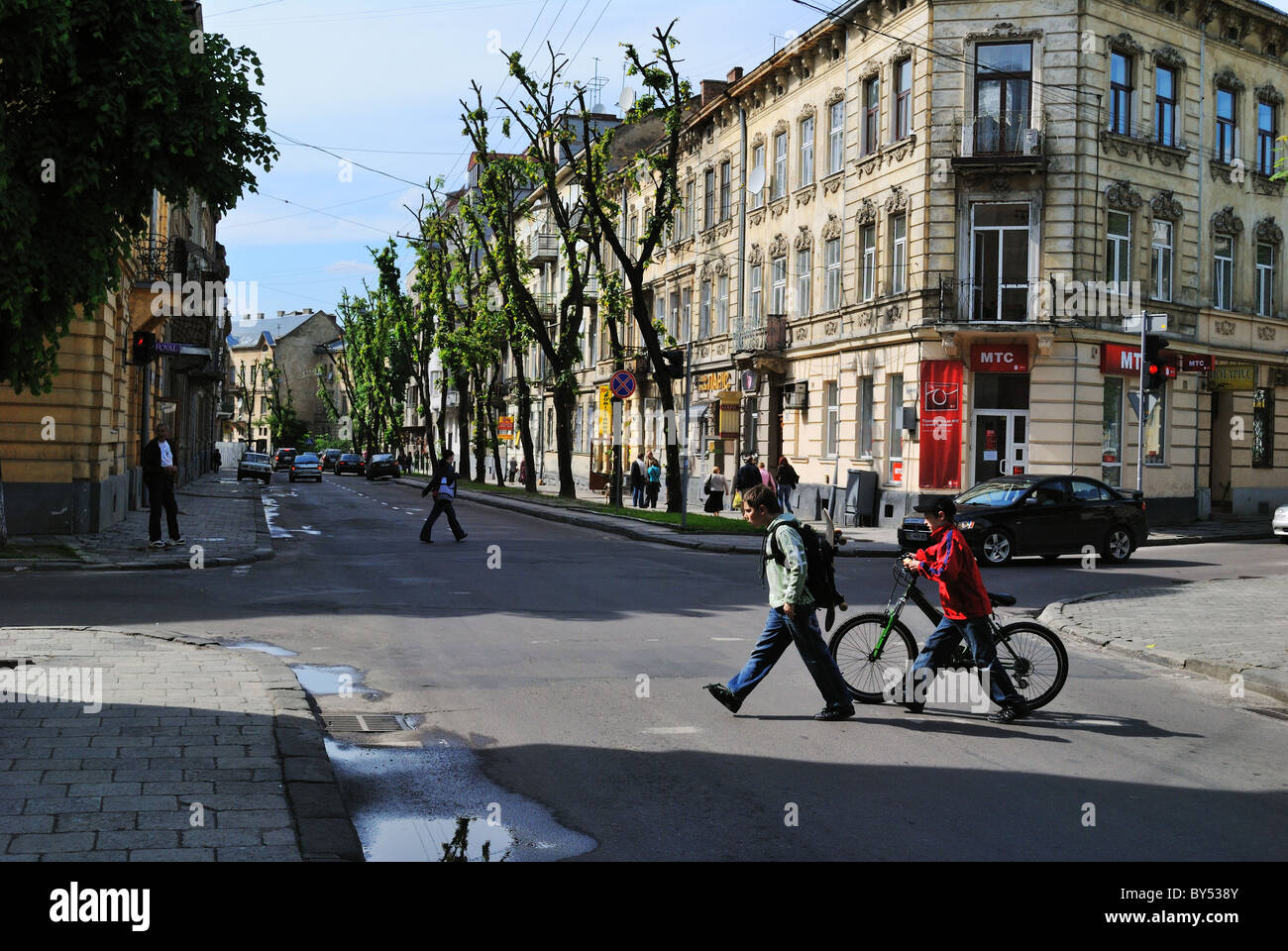 Street scene Lviv Ukraine Stock Photo - Alamy