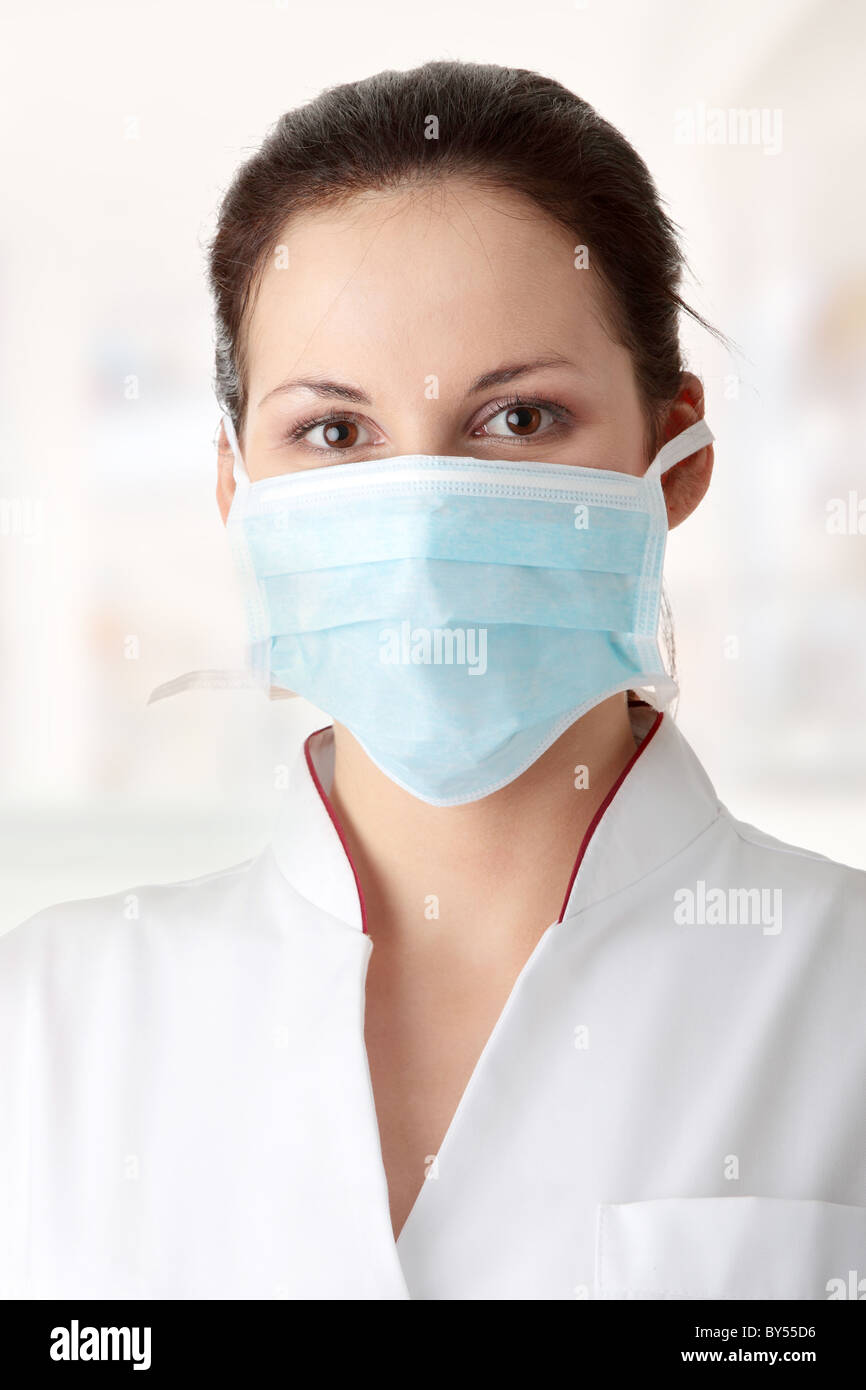 Young nurse in mask Stock Photo - Alamy