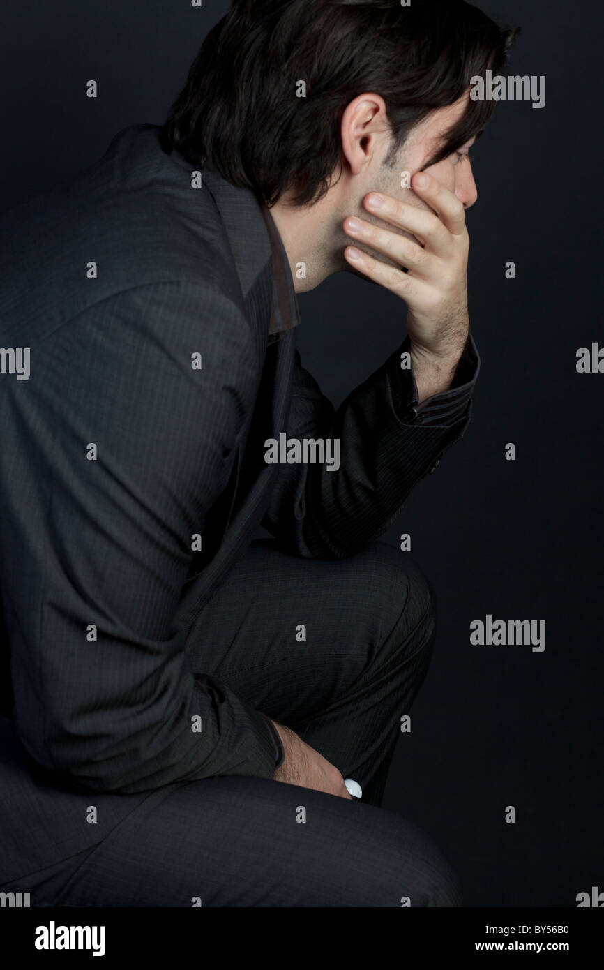 Man with depression Stock Photo - Alamy
