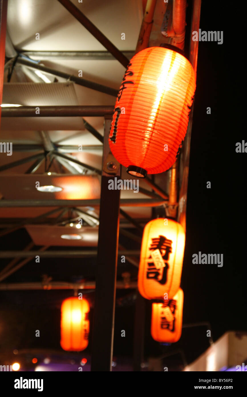 chinese restaurant lanterns Stock Photo - Alamy