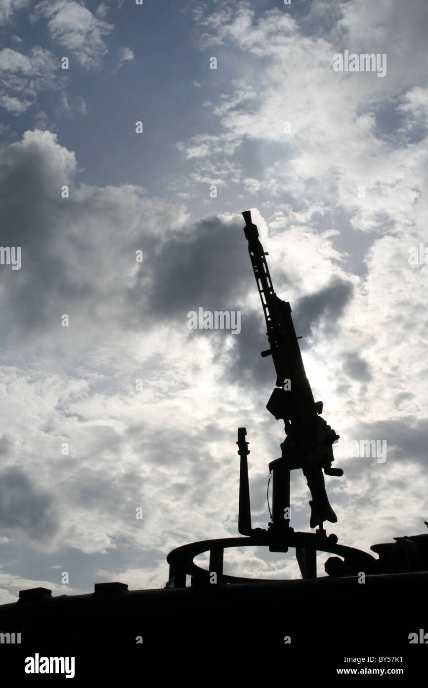 detail of army tank gun turret on battle field Stock Photo - Alamy
