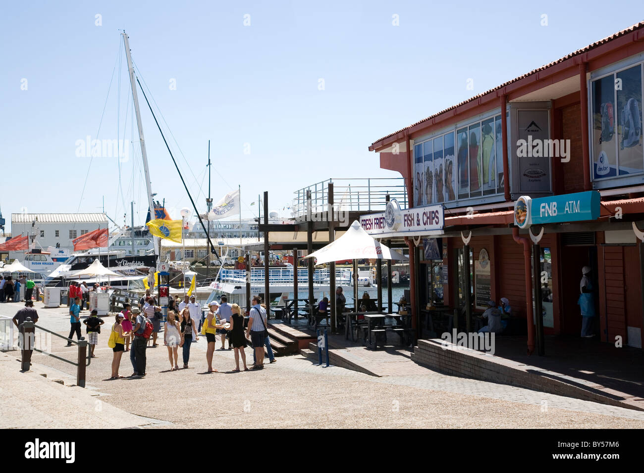 Waterfront path by dock Stock Photo - Alamy