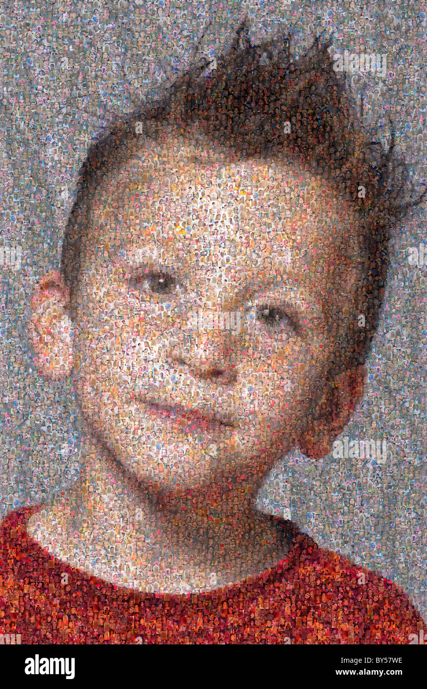 photomosaic of a child Stock Photo - Alamy